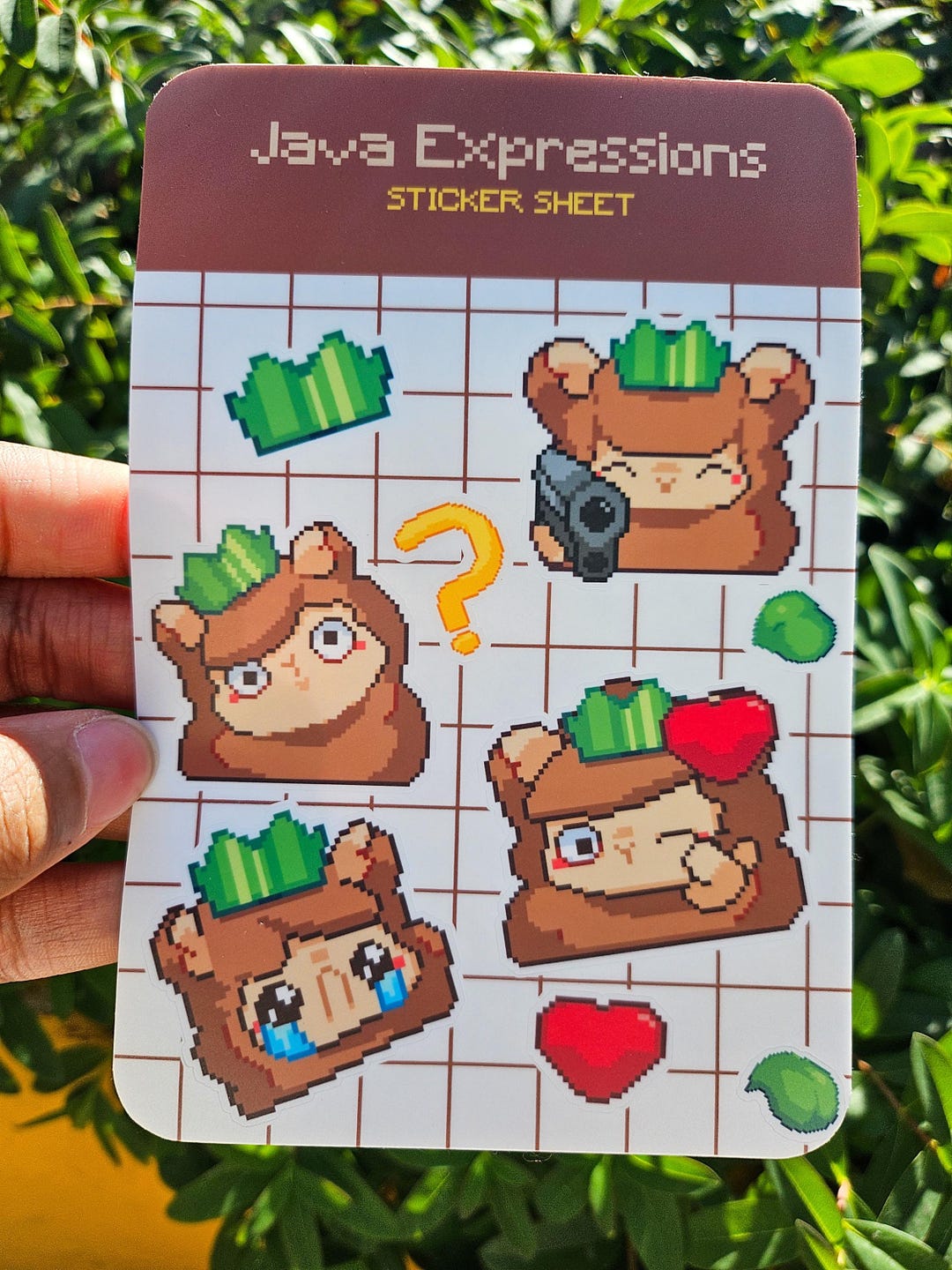 Java Expressions Sticker Sheet // Waterproof/weatherproof Sticker Sheet ...