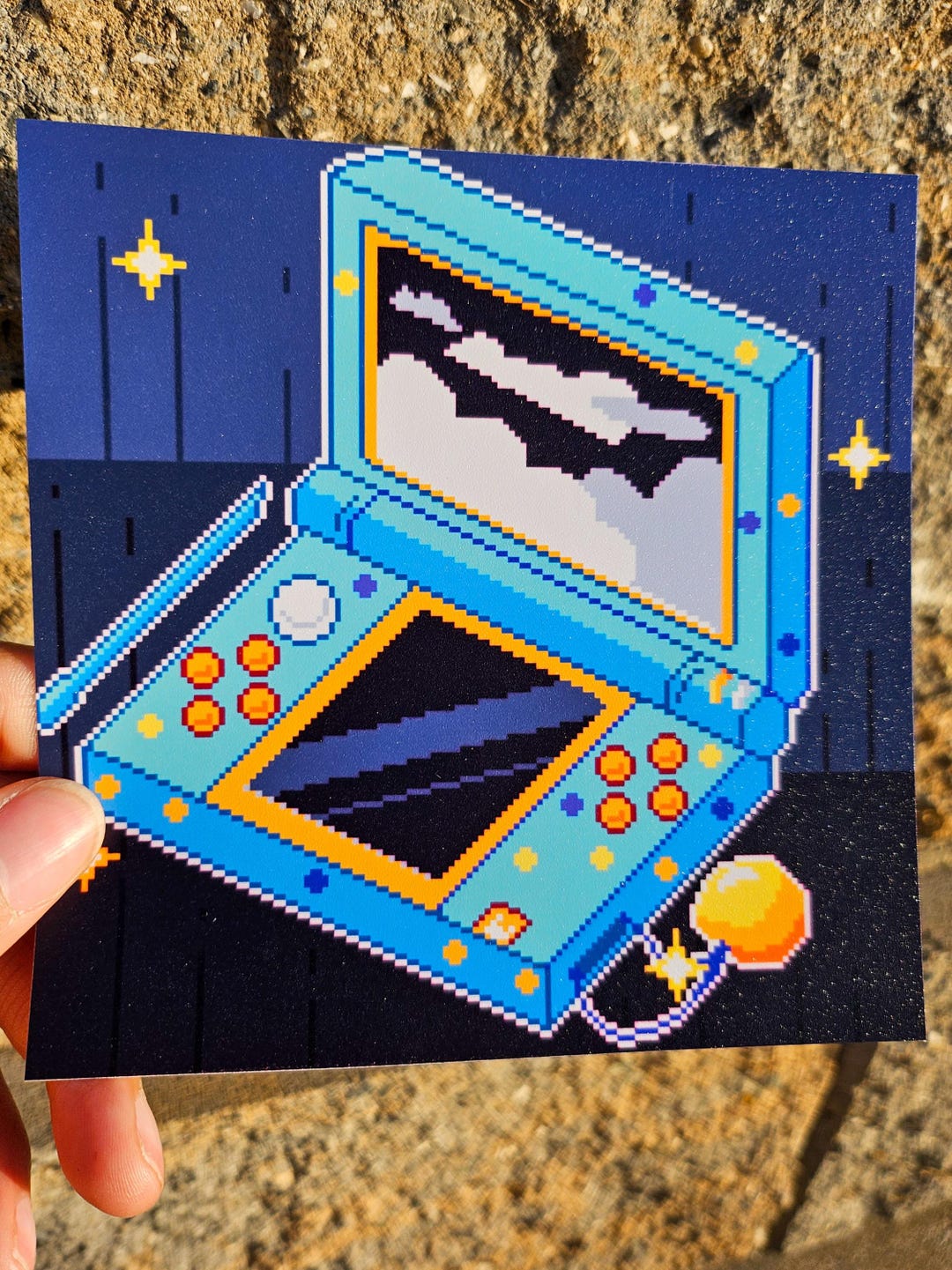 3DS Pixel Art Print // Matte Photo Paper // Cute Original Mini Print ...