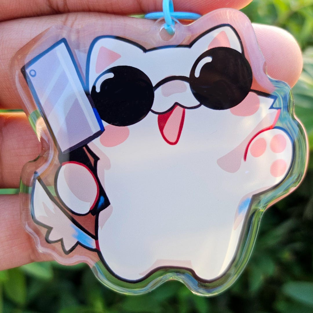 Sorcerer Cat Charm Keychains - JJK Gojo // Acrylic Keychains Charms 2 ...