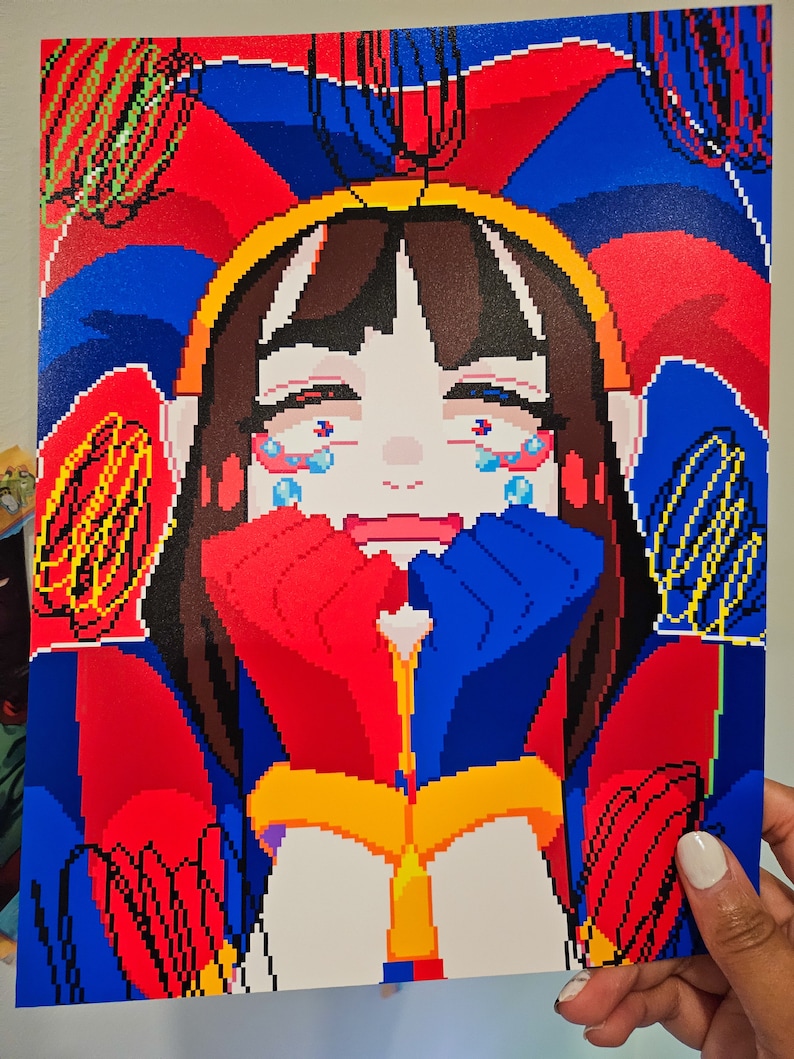 TADC Pomni Print // Luster Photo Paper // Cute Pixel Mini Prints // A4 ...