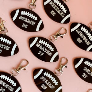 Football Key Chains / Bag Tags / Football Team Gifts - Etsy