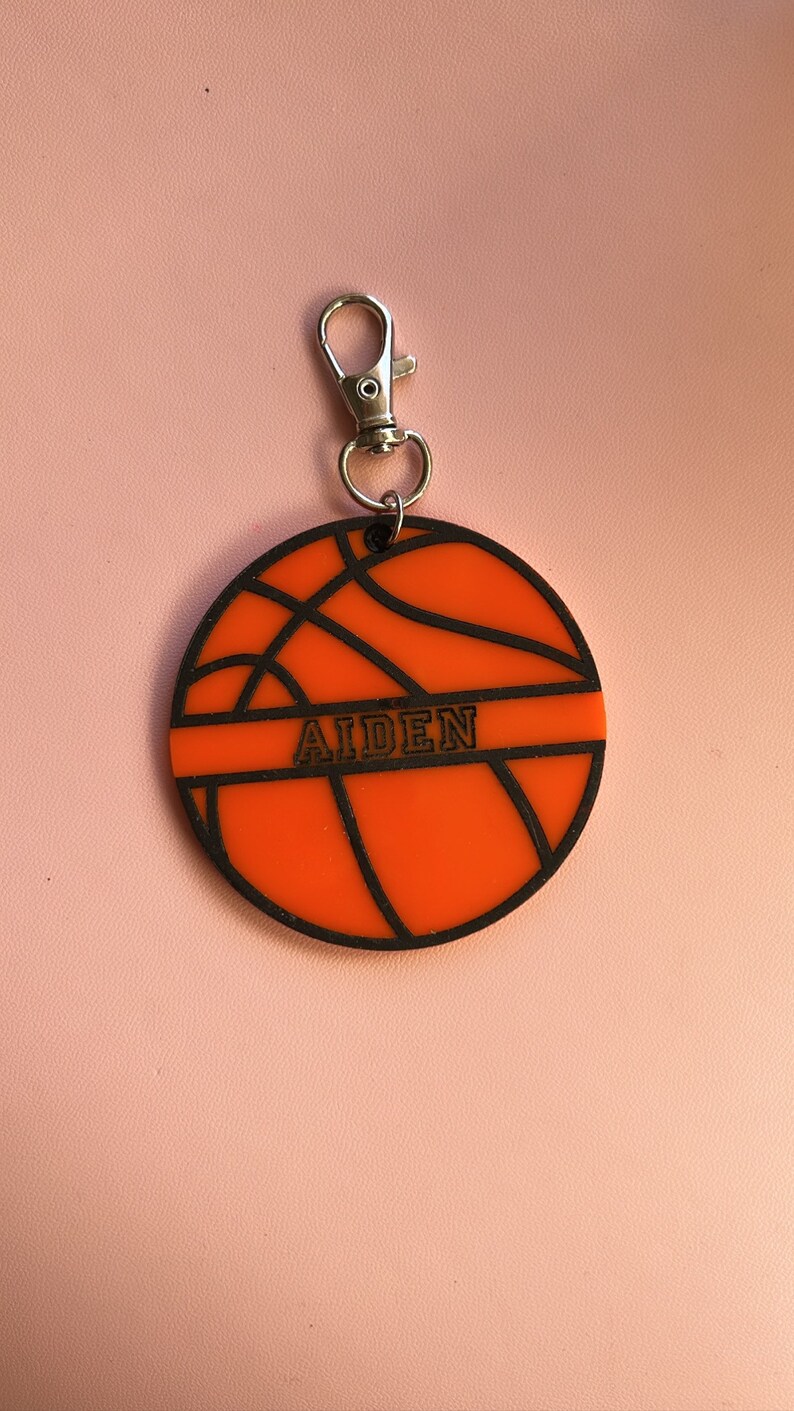 Basketball Personalized Key Chains / Bag Tags / Team Gift - Etsy