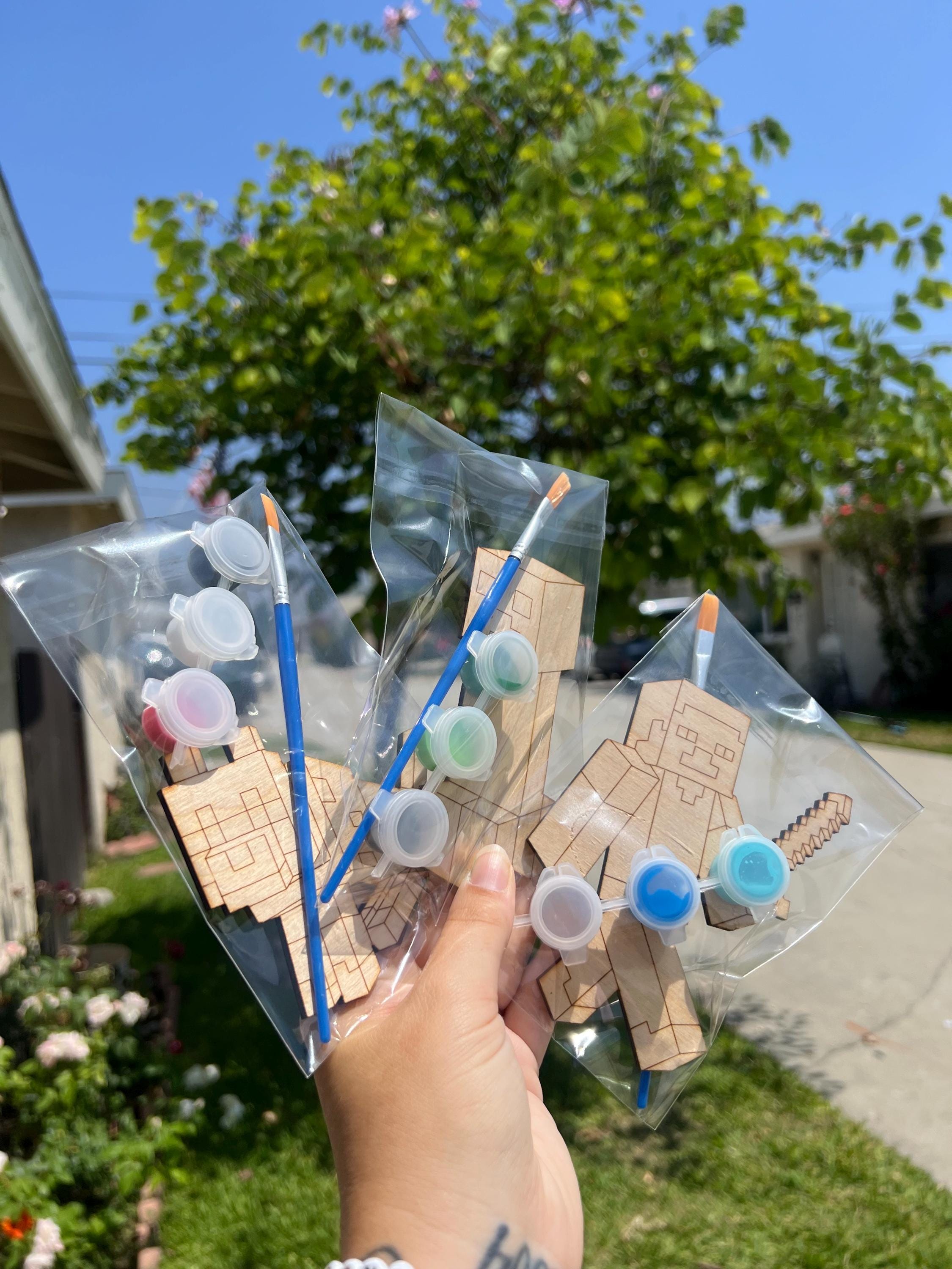 Block Character Paint Kit - DIY Party Favor for Kids | Gamer Birthday ...