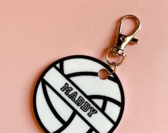 Volleyball Key Chain - Etsy