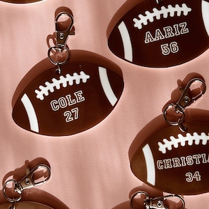 Football Key Chains / Bag Tags / Football Team Gifts - Etsy
