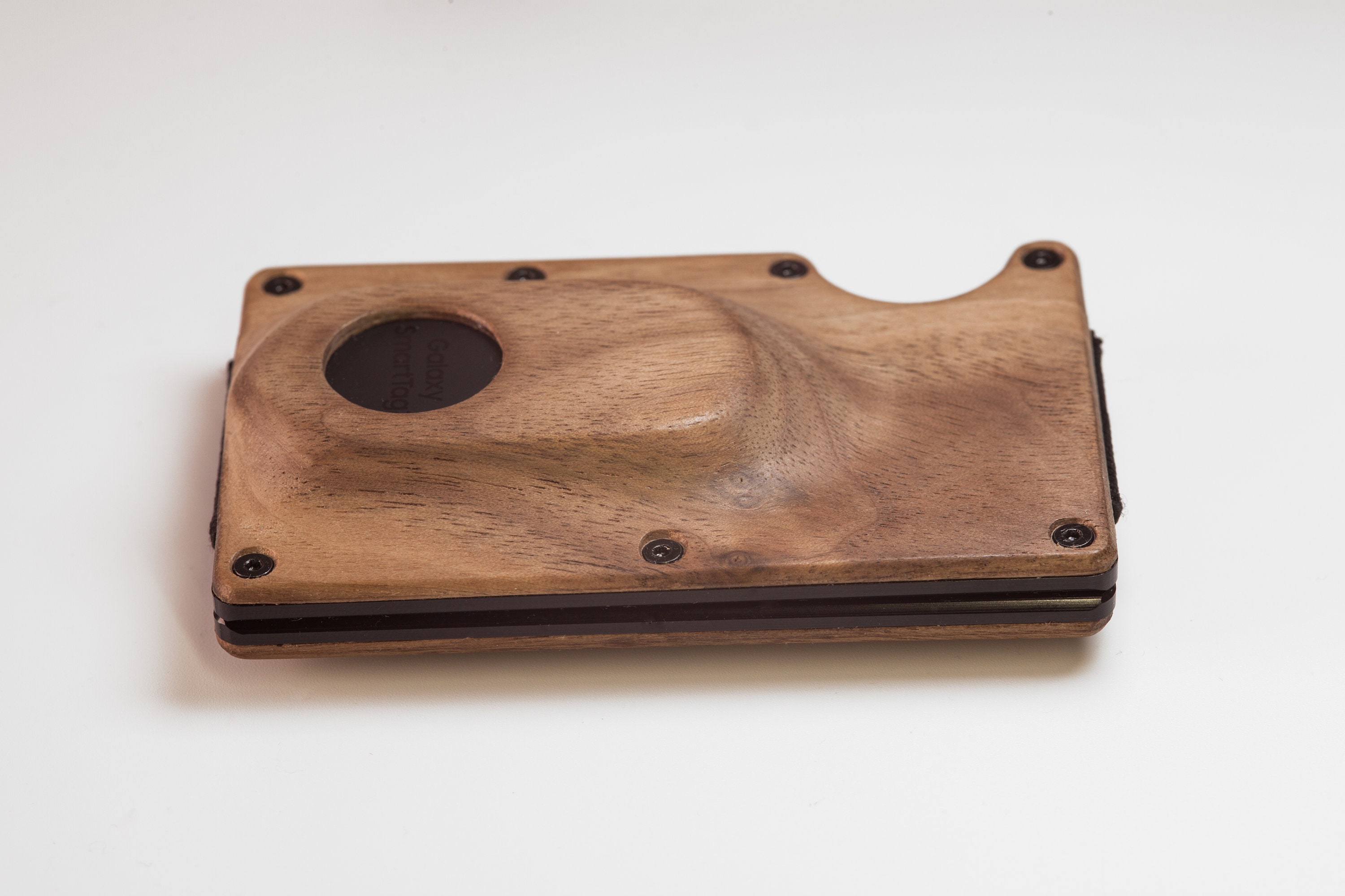 Smarttag 2 Card Wallet Made Out of Walnut Wood - Etsy