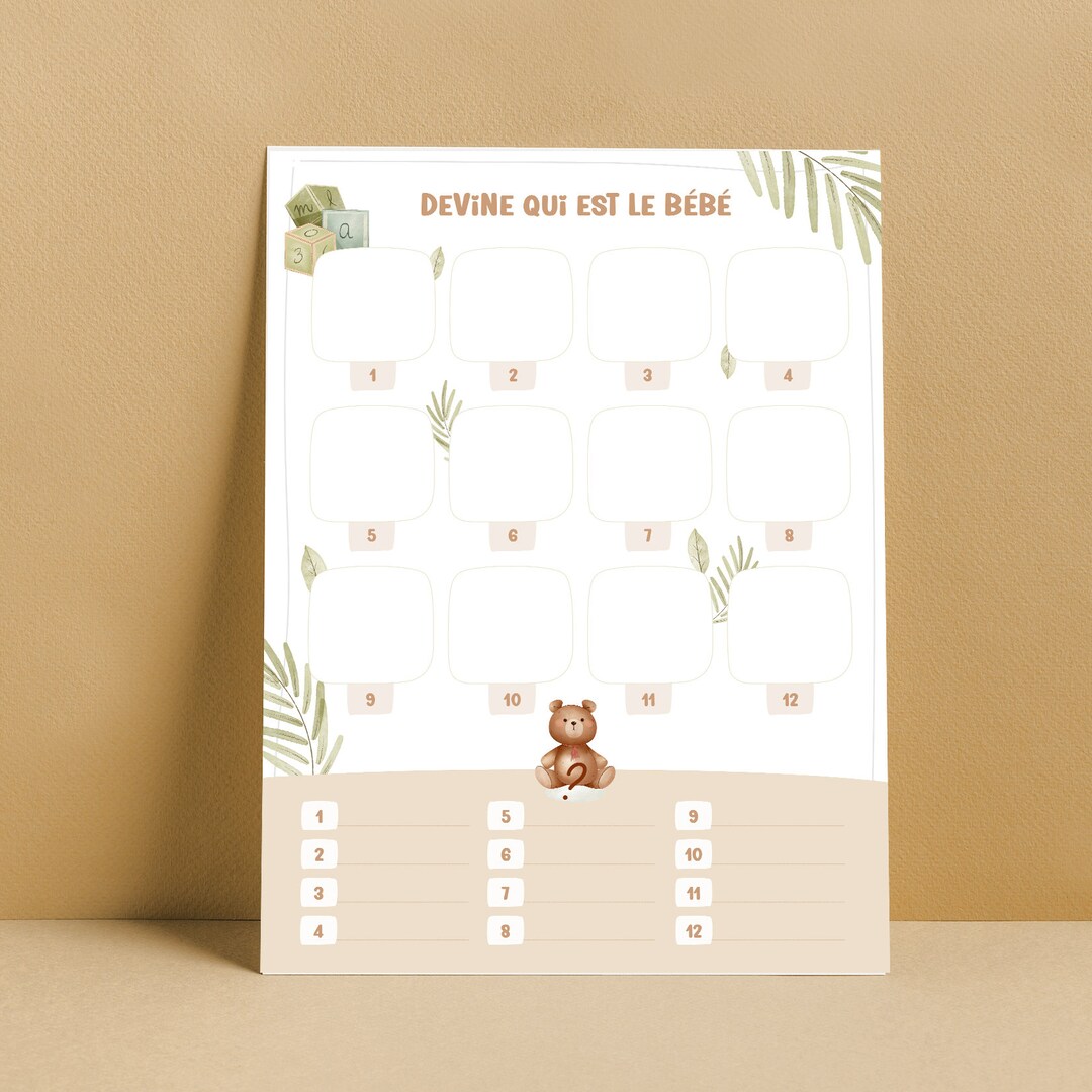 Guess Who the Baby is Poster to Download and Print - Etsy