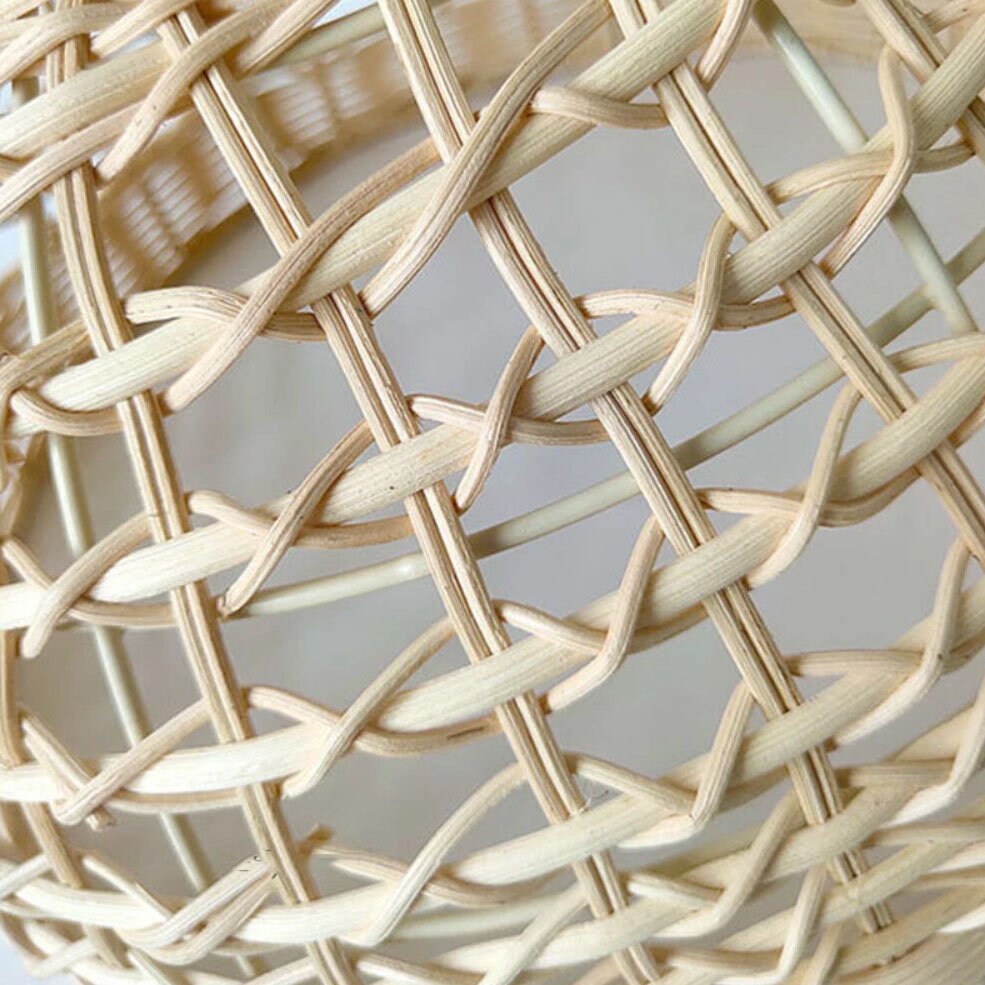 Wicker Rattan Lampshade Rattan Pendant Light Fixture Woven - Etsy