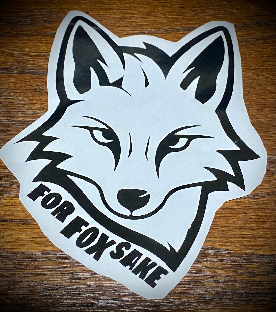 For Fox Sake Vinyl Sticker, Fox, Funny, for Fox Sake, Vinyl Sticker ...