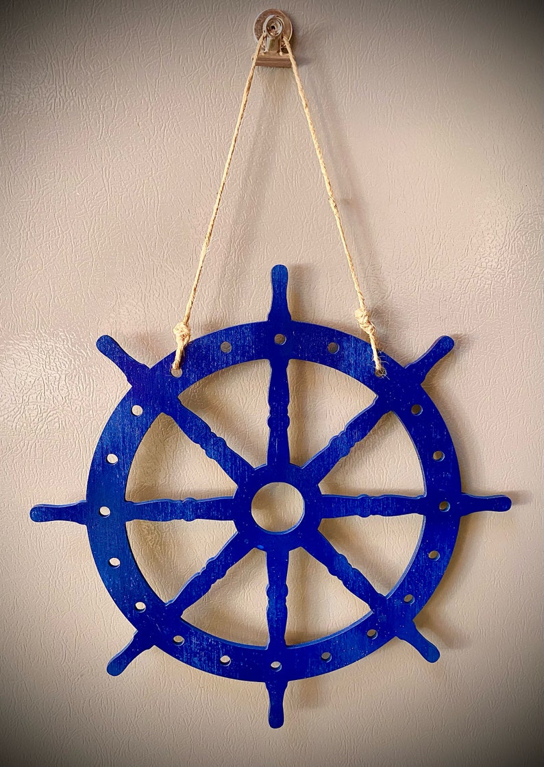 Captain's Wheel Wood Wall Decor, Captains Wheel, Wall Decor, Wood, Home ...