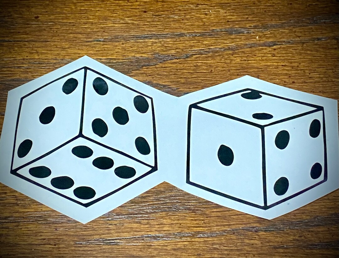 Roll the Dice Vinyl Sticker, Dice, Games, Gambling, Vinyl Sticker ...