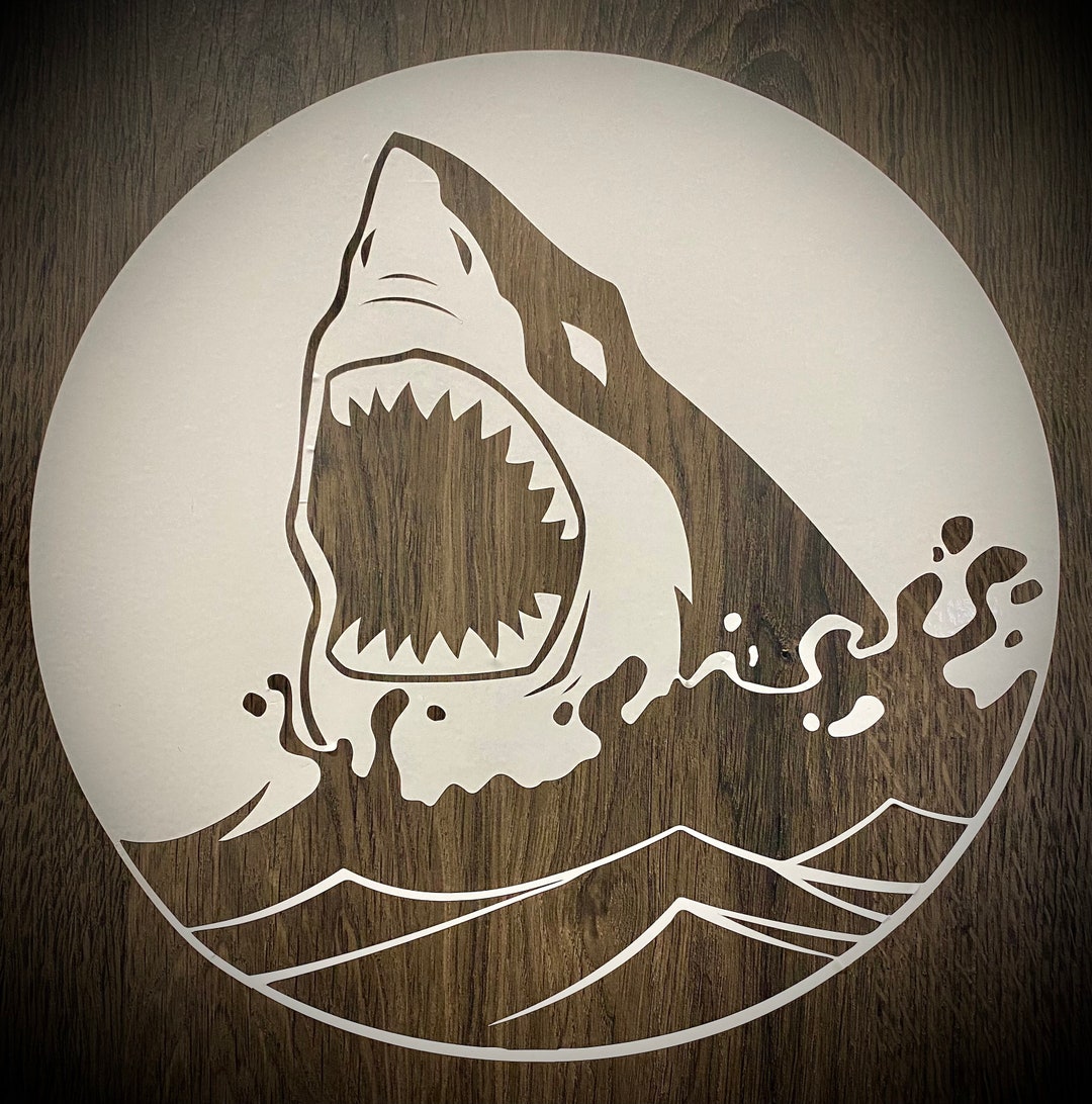 Shark Attack Vinyl Sticker, Shark, Shark Attack, Animals, Funny, Vinyl ...