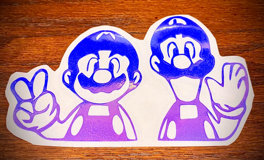 Super Mario Brothers Vinyl Sticker, Vinyl Sticker, Super Mario Brothers ...