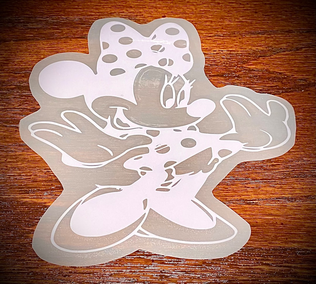 Mickey and Minnie Mouse Vinyl Sticker, Mickey, Minnie, Mouse, Disney ...