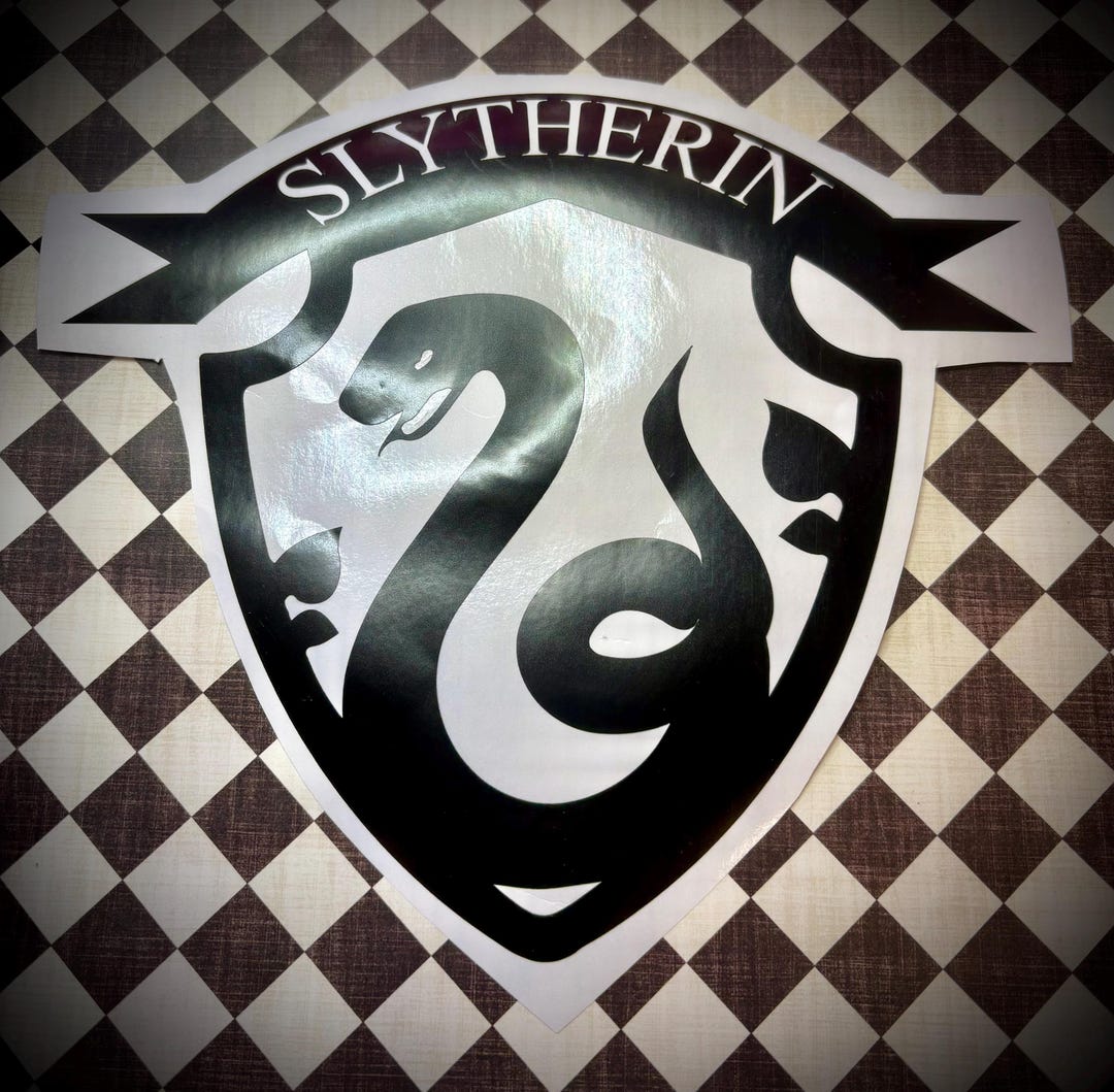 HP Slytherin Vinyl Sticker, Wizard, Wizarding, School Houses, Houses ...