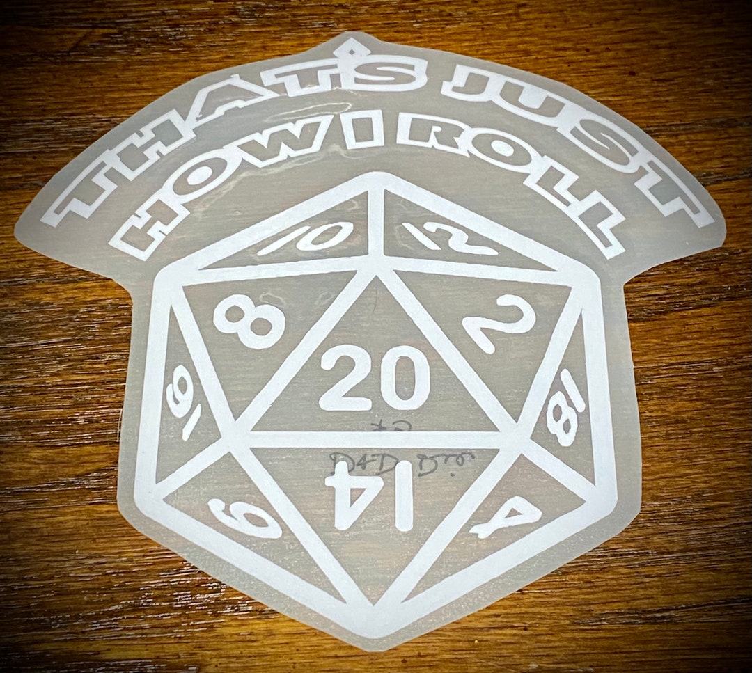 Dungeons and Dragons D20 Vinyl Sticker, D&D, D20, Vinyl Sticker ...