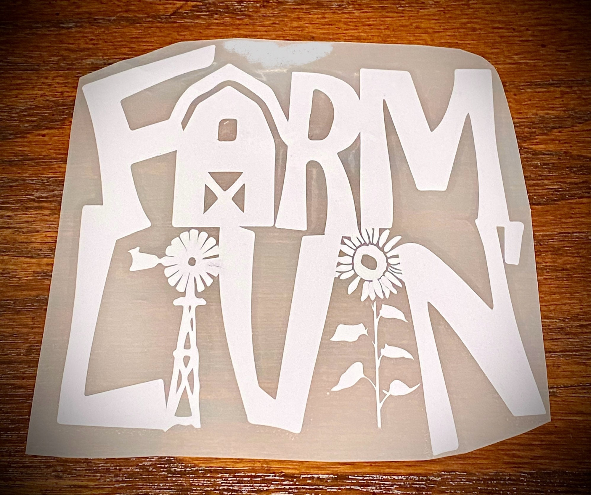 Farm Livin' Vinyl Sticker, Farmhouse, Farm, Vinyl Sticker, Vinyl Decal ...