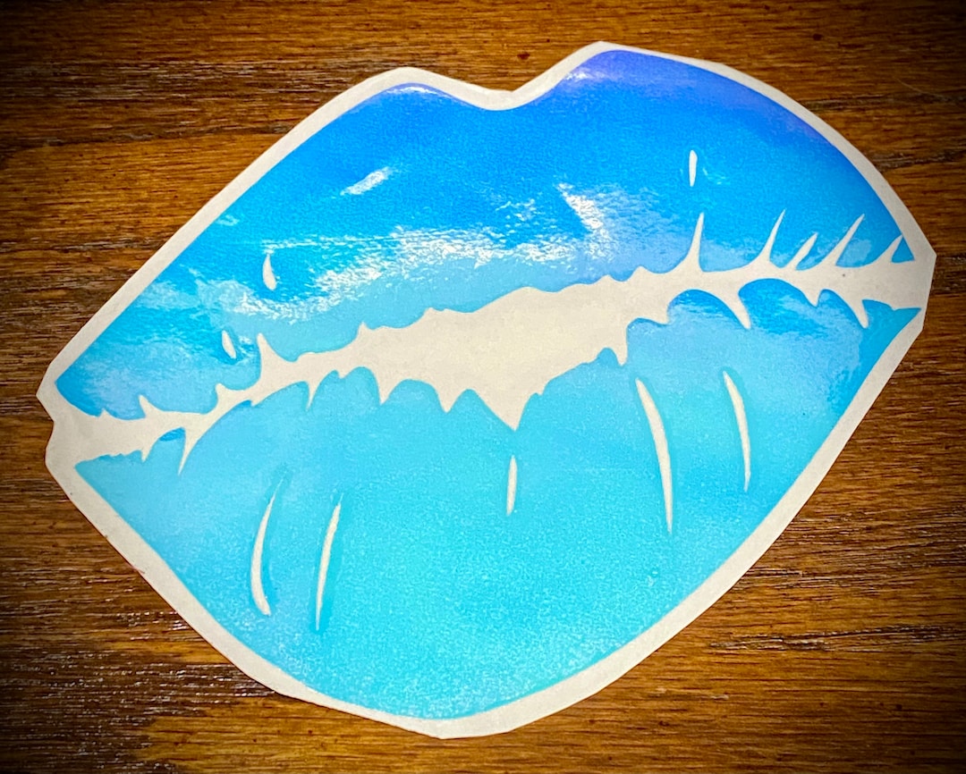 Lips Smoochy Kiss Vinyl Sticker, Lips, Kiss, Smooch, Vinyl Sticker ...