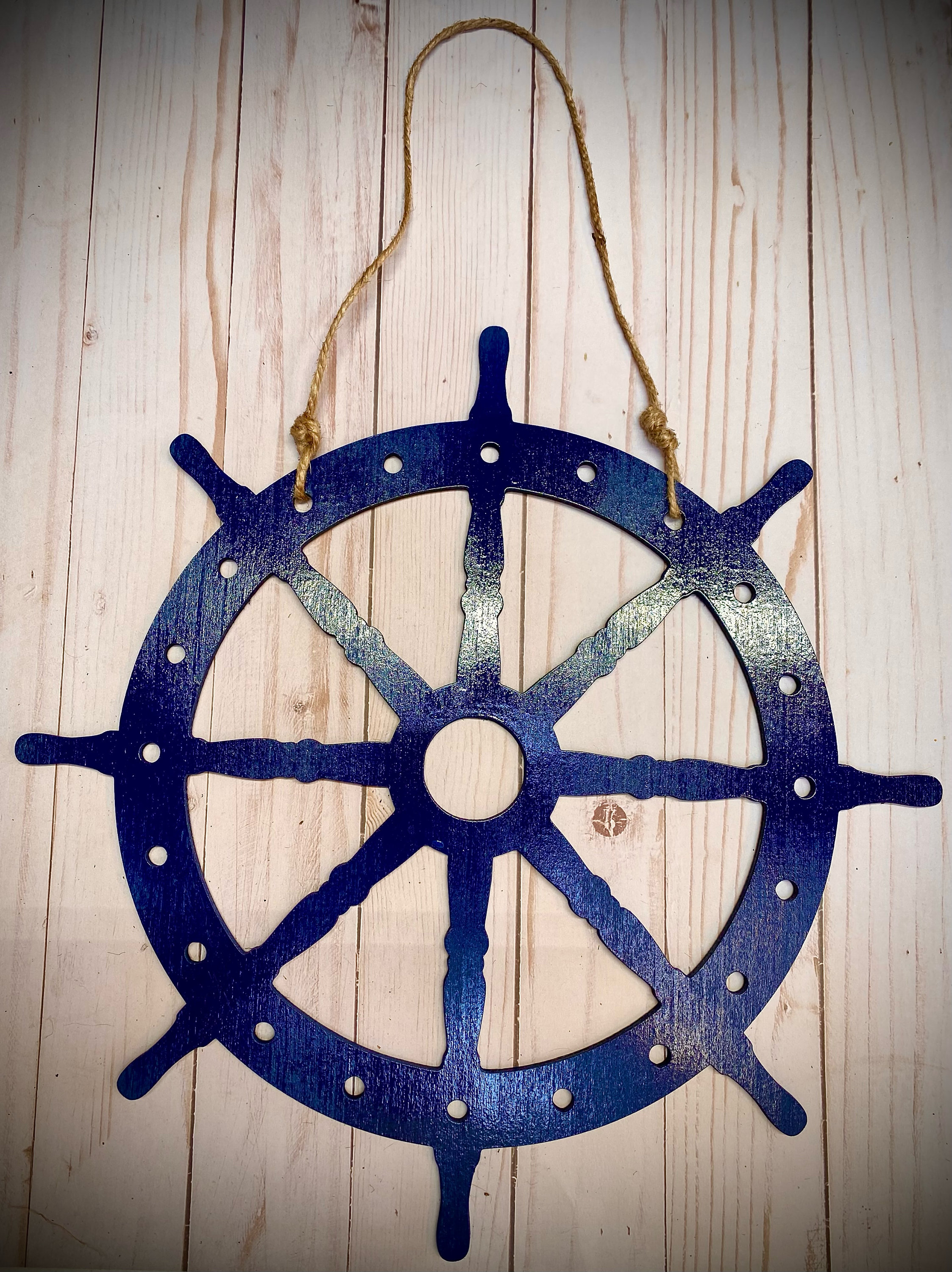 Captain's Wheel Wood Wall Decor, Captains Wheel, Wall Decor, Wood, Home ...