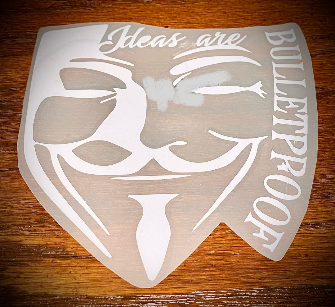 Ideas Are Bulletproof Vinyl Sticker, Vinyl Sticker, Vinyl Decal ...