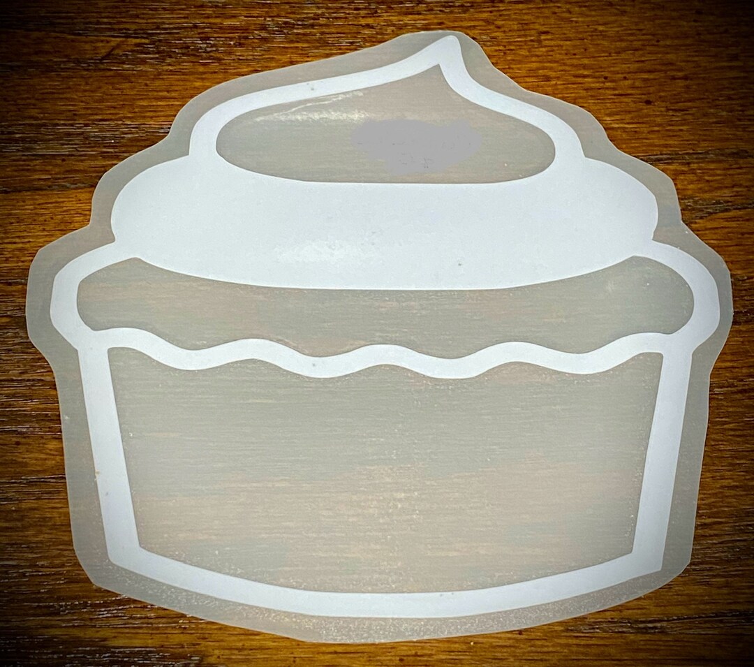 Cupcake Vinyl Sticker, Vinyl Sticker, Cupcake, Cute, Vinyl Decal ...