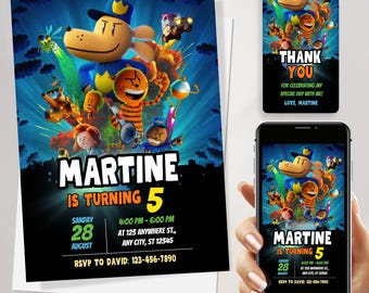 Editable Dog Man Birthday Invitation: Kids Movie Theme (digital) - Etsy