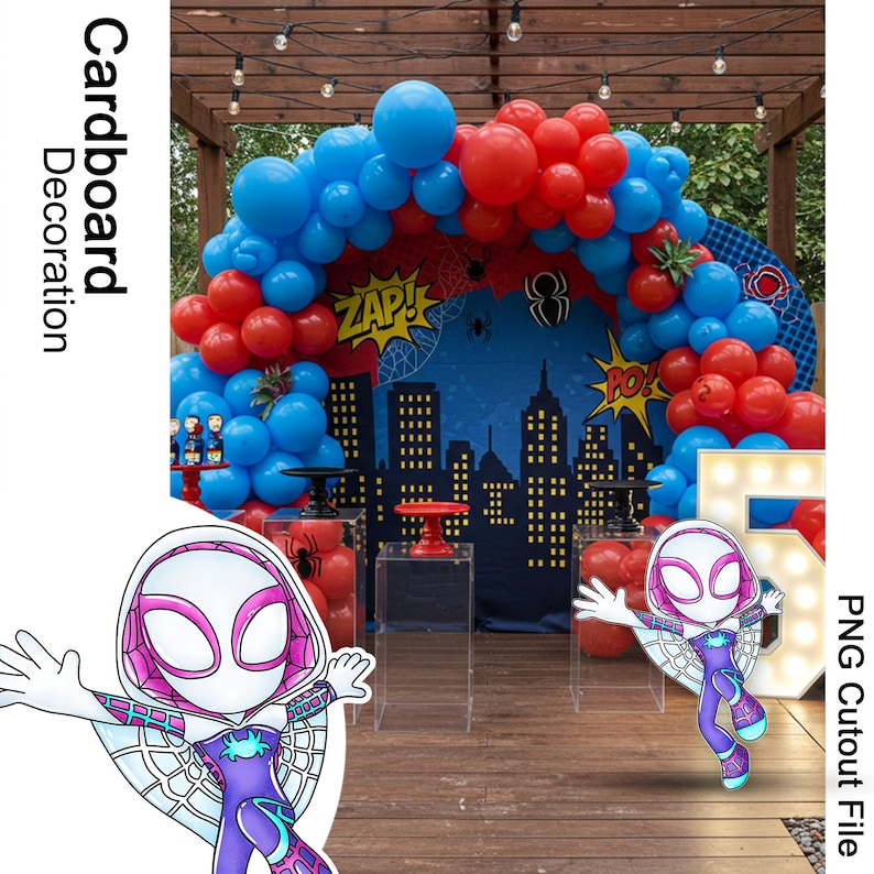 Ghost-spider PNG Cutout: Spidey and Friends Party Prop (digital ...