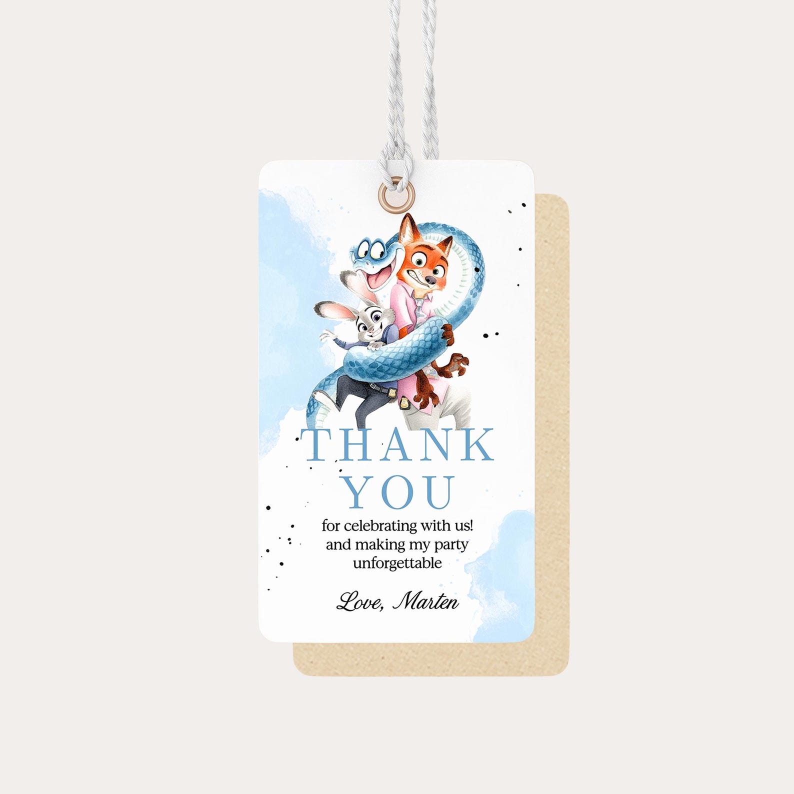 Convite de aniversário de Zootopia 2 - Modelo editável, convite digital ...