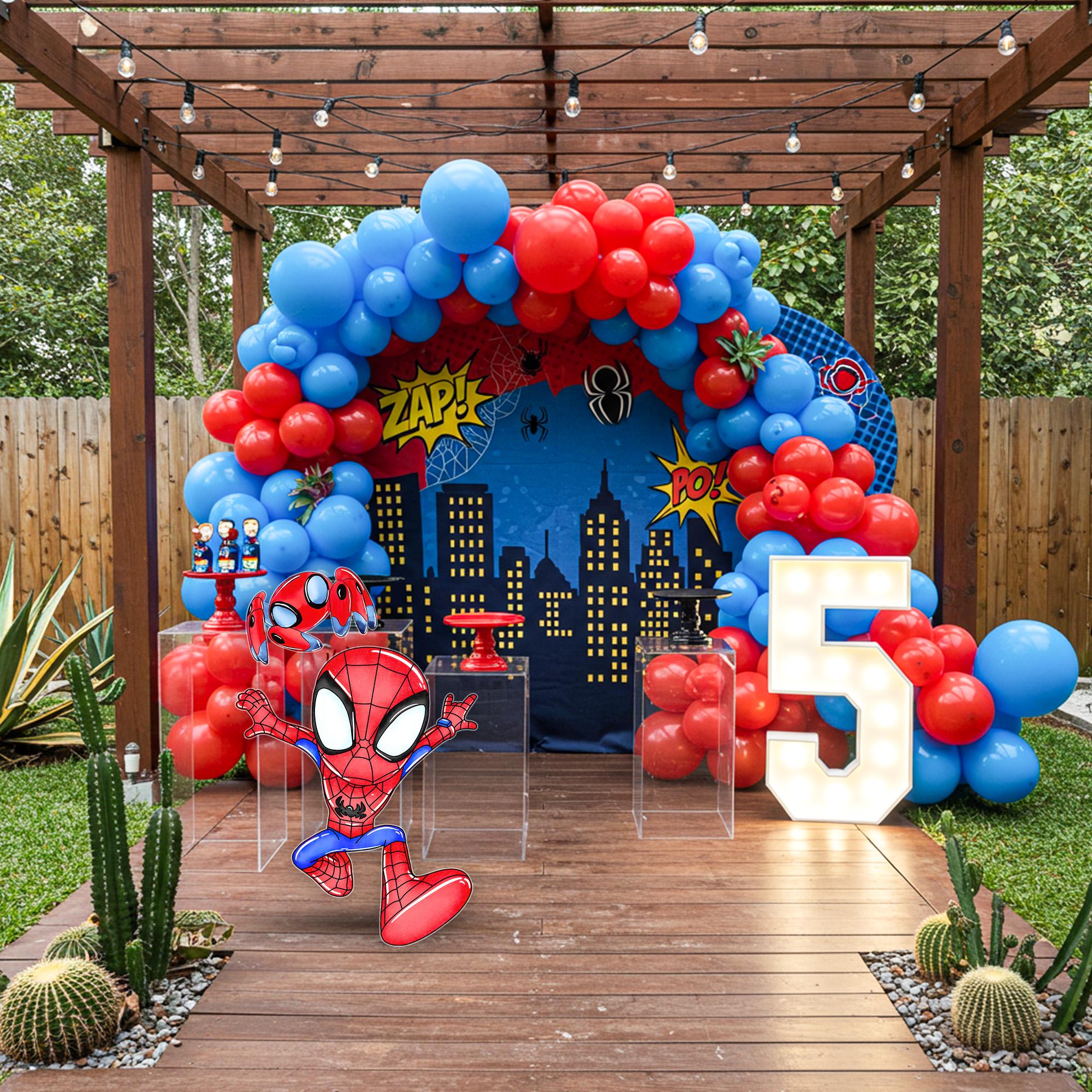 Spidey & TRACE-E Bot Cutouts: Superhero Birthday Party Decor (digital ...