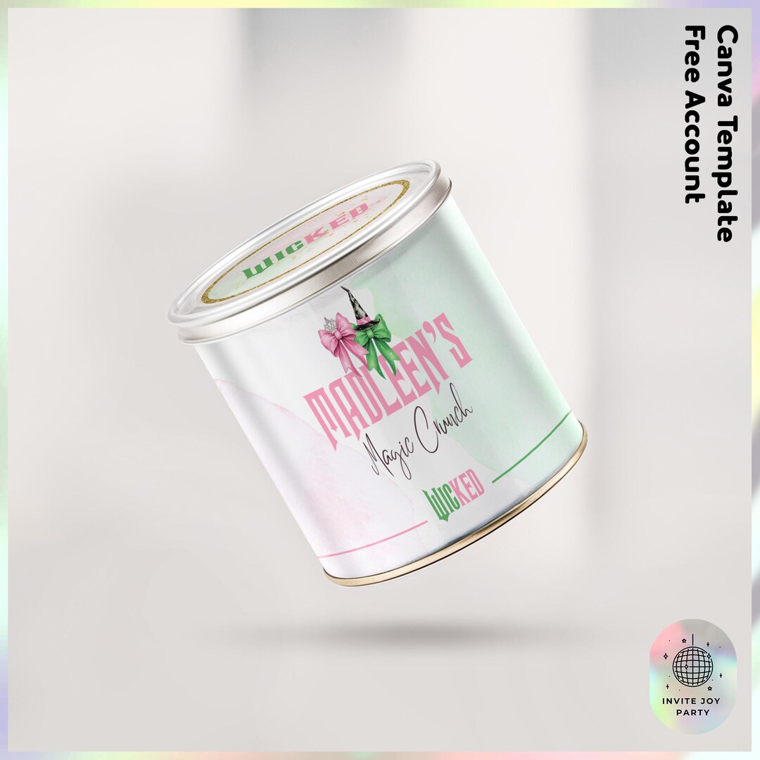 Wicked Movie Customizable Pringles Label | Wicked Girls Birthday ...