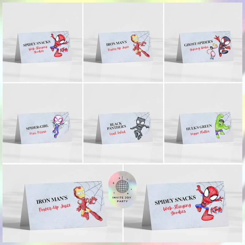 Superhero Food Label - Etsy