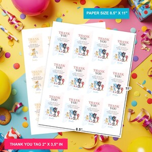Customizable Sonic Thank You Tags: Birthday Party Favors (digital File ...