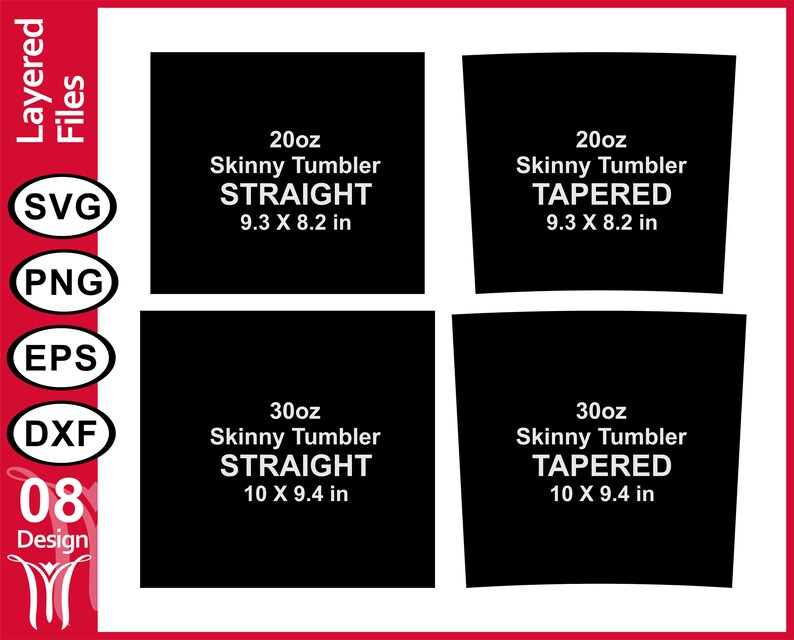 20oz Skinny Tumbler Template Tapered Straight Tumbler Template Etsy 20oz Skinny Tumbler Template Tapered Straight Tumbler Template Etsy