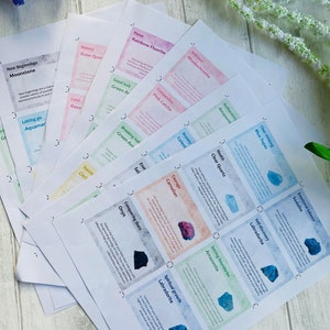 Crystal Healing Cards PRINTABLE - Etsy