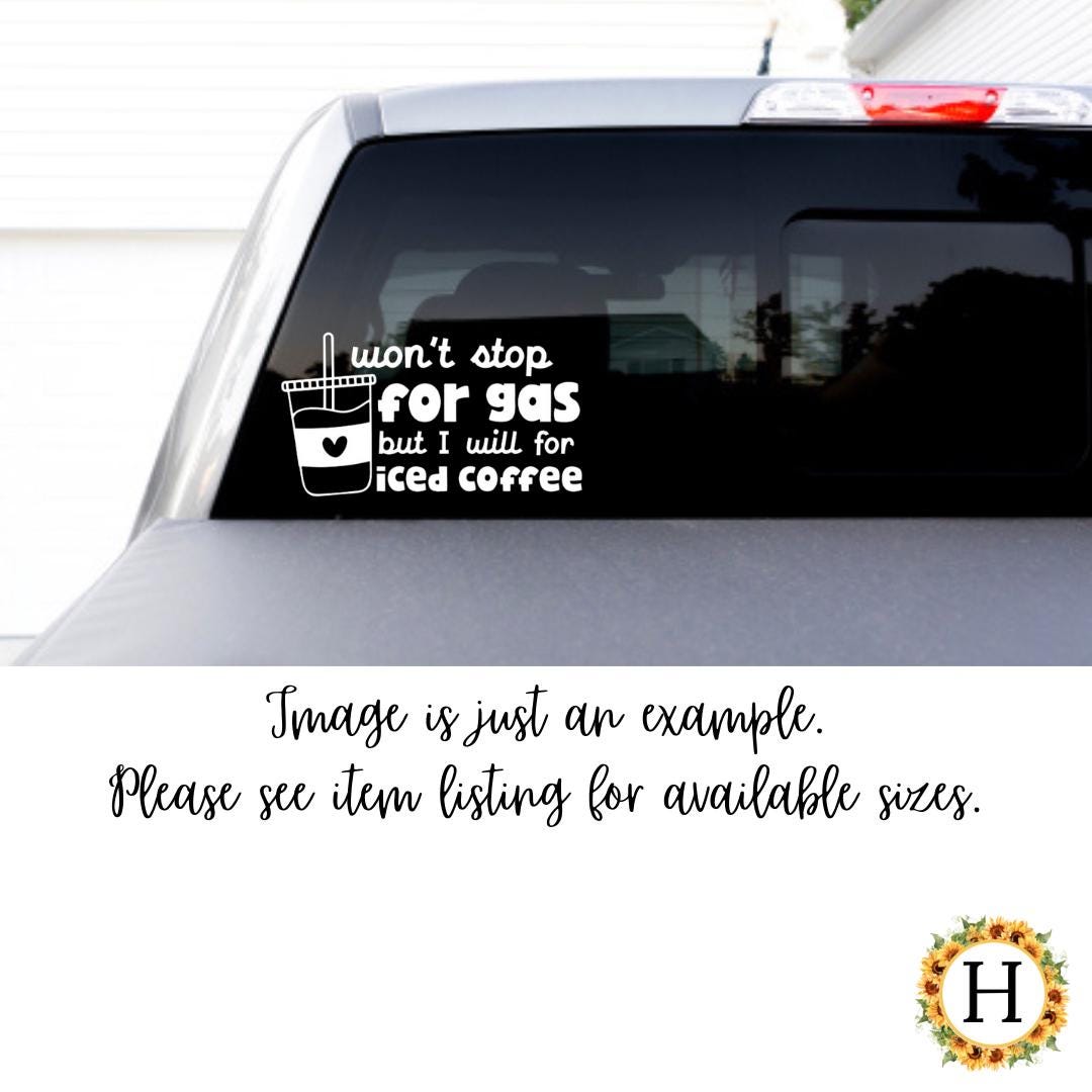 Iced Coffee Decal Truck Decal Car Decal Vinyl Decal - Etsy