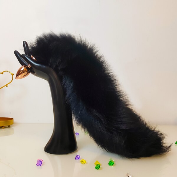 Black Fox Tail - Etsy