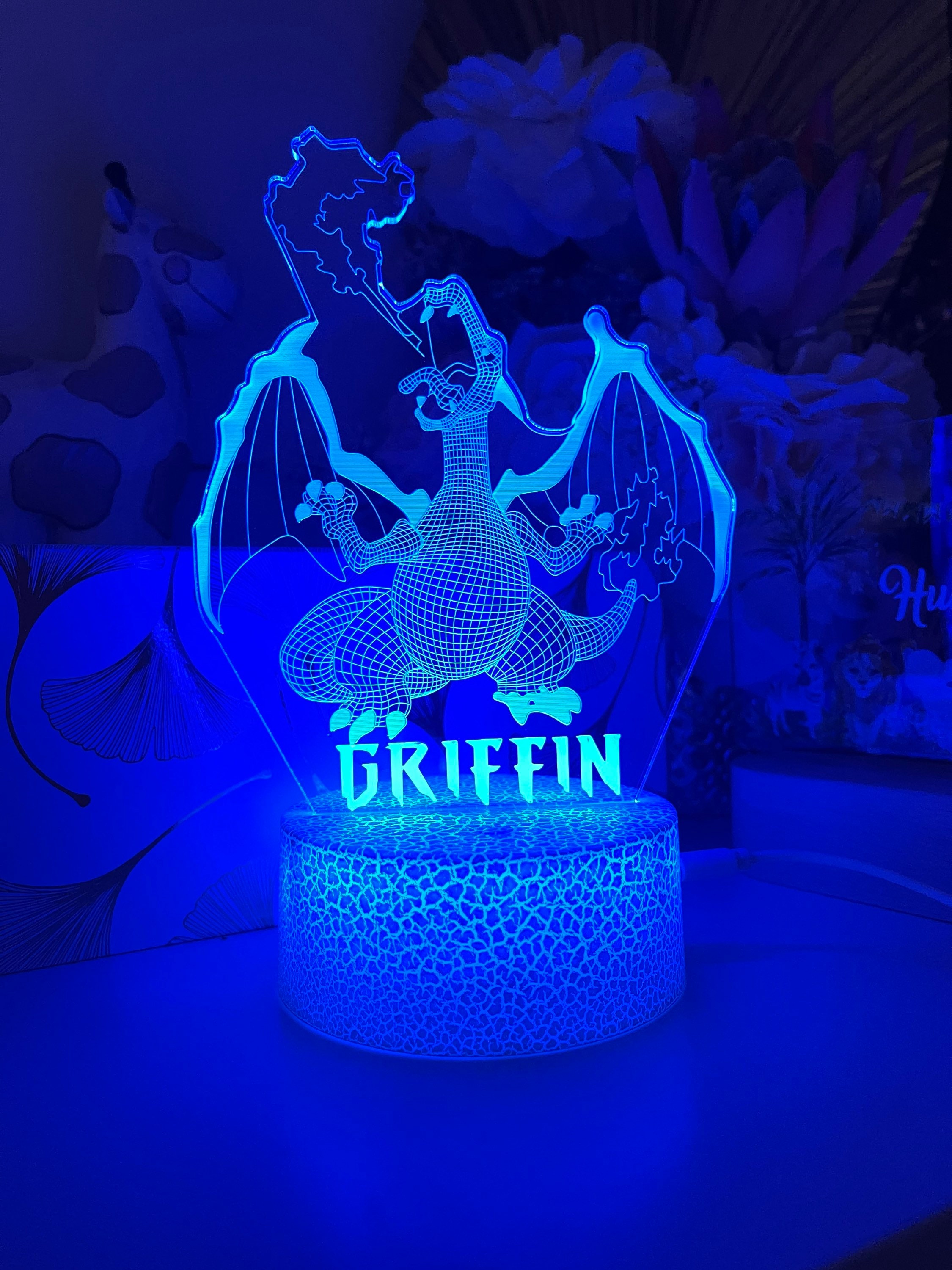 Personalised Charizard Dragon / 16 Colours Change Remote / - Etsy