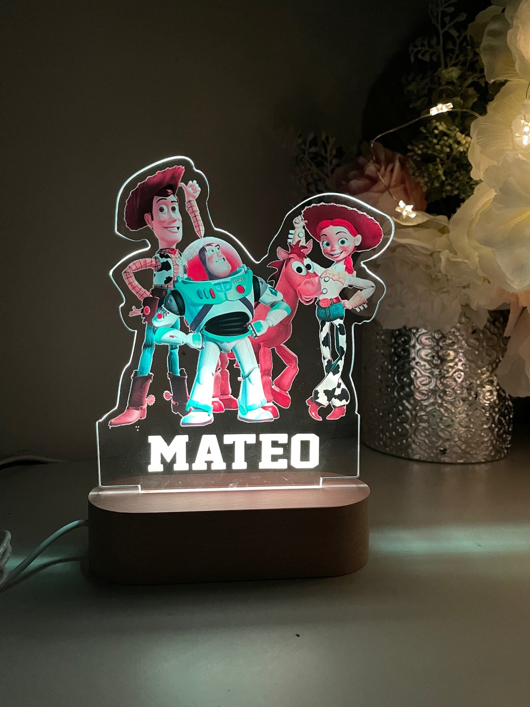 Personalised Toy Story Movie Night Light |custom Name | Birthday Gift ...