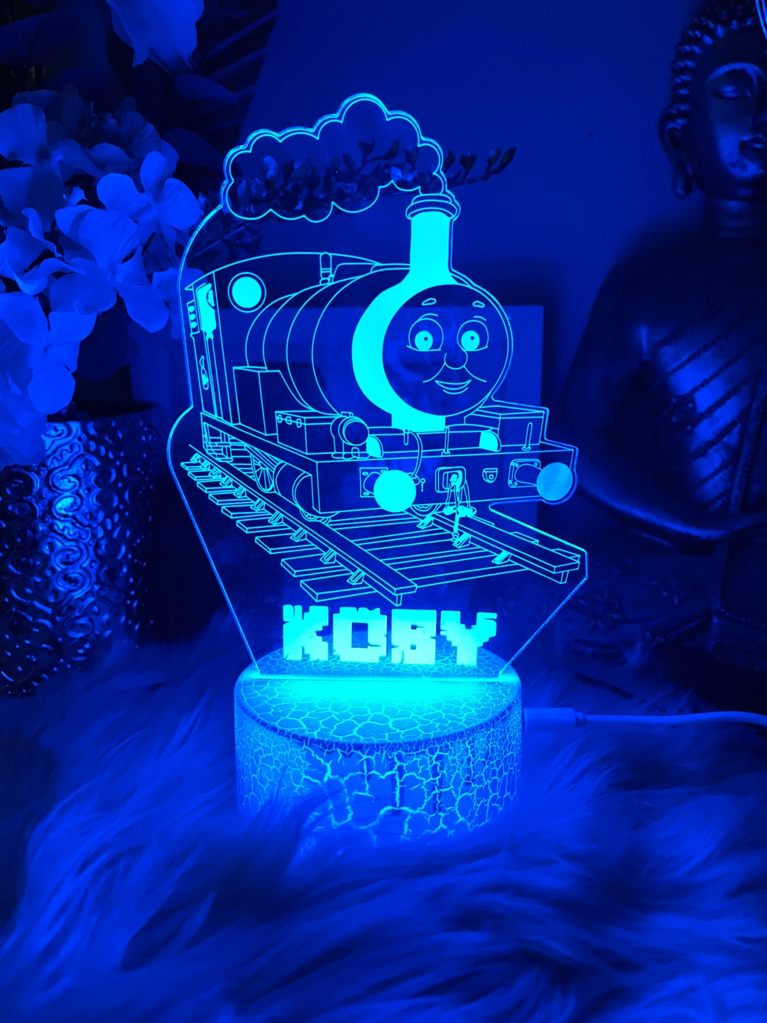 Personalised 3D Thomas Tank Engine table Lamp16 Colours - Etsy UK