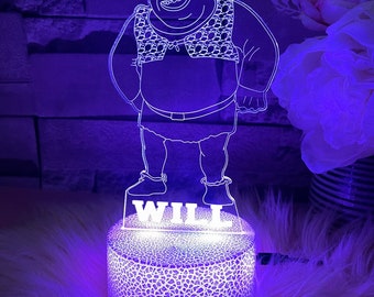 Shrek 3d Lamp - Etsy