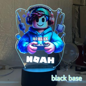 Personalised Roblox |table Lamp|16 Colours Remote|birthday Gift ...