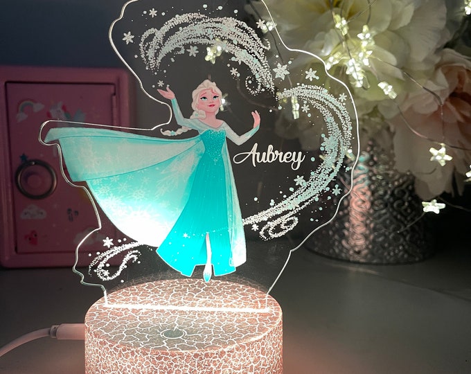 Disney's Elsa and Nokk From Frozen 2 With LED String Lights - Etsy