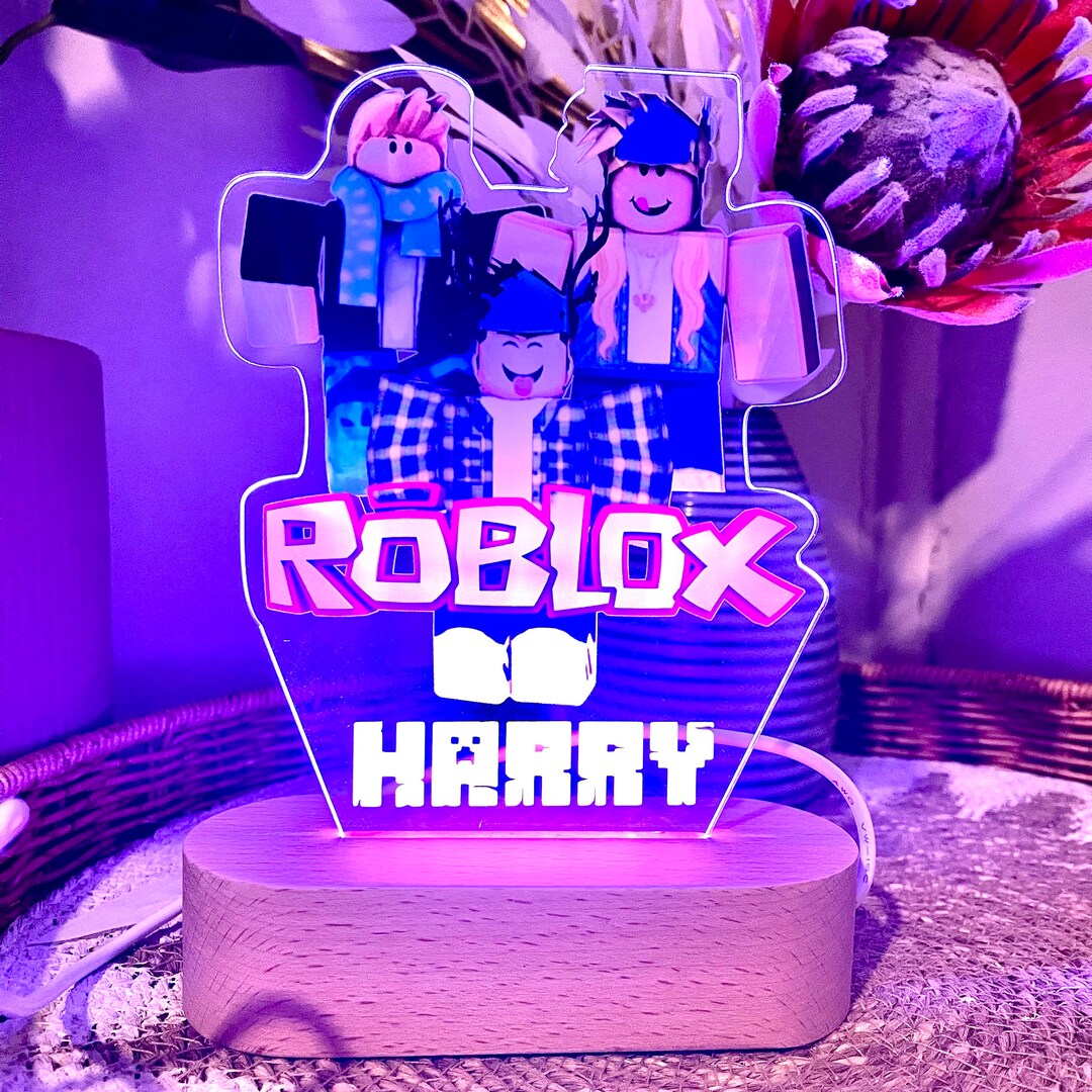Personalized Roblox Night Light | Color Changing Remote, 3D Acrylic ...