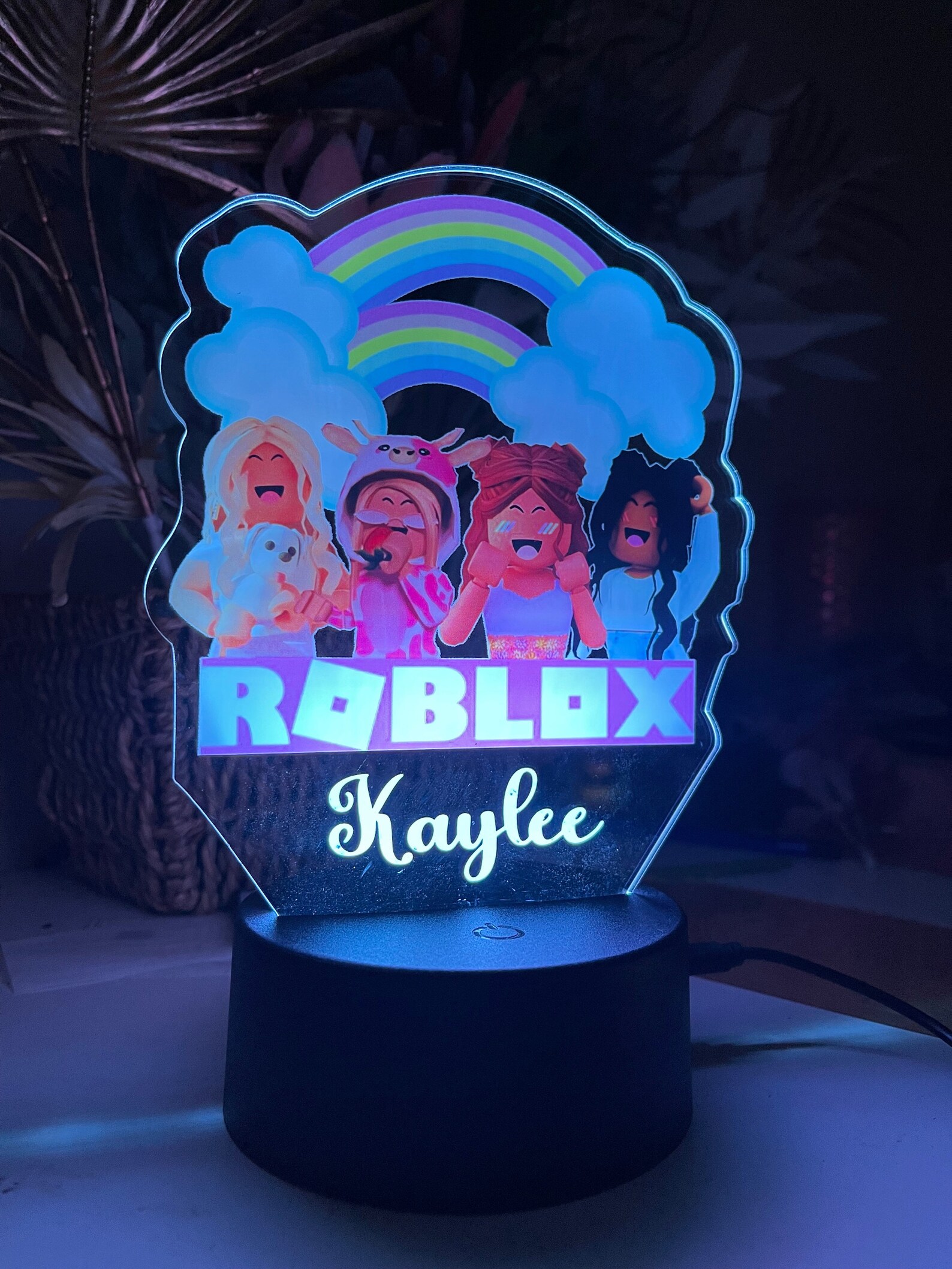 Personalised Roblox Game Block Game Colourful Night Light/ 16 Colours ...