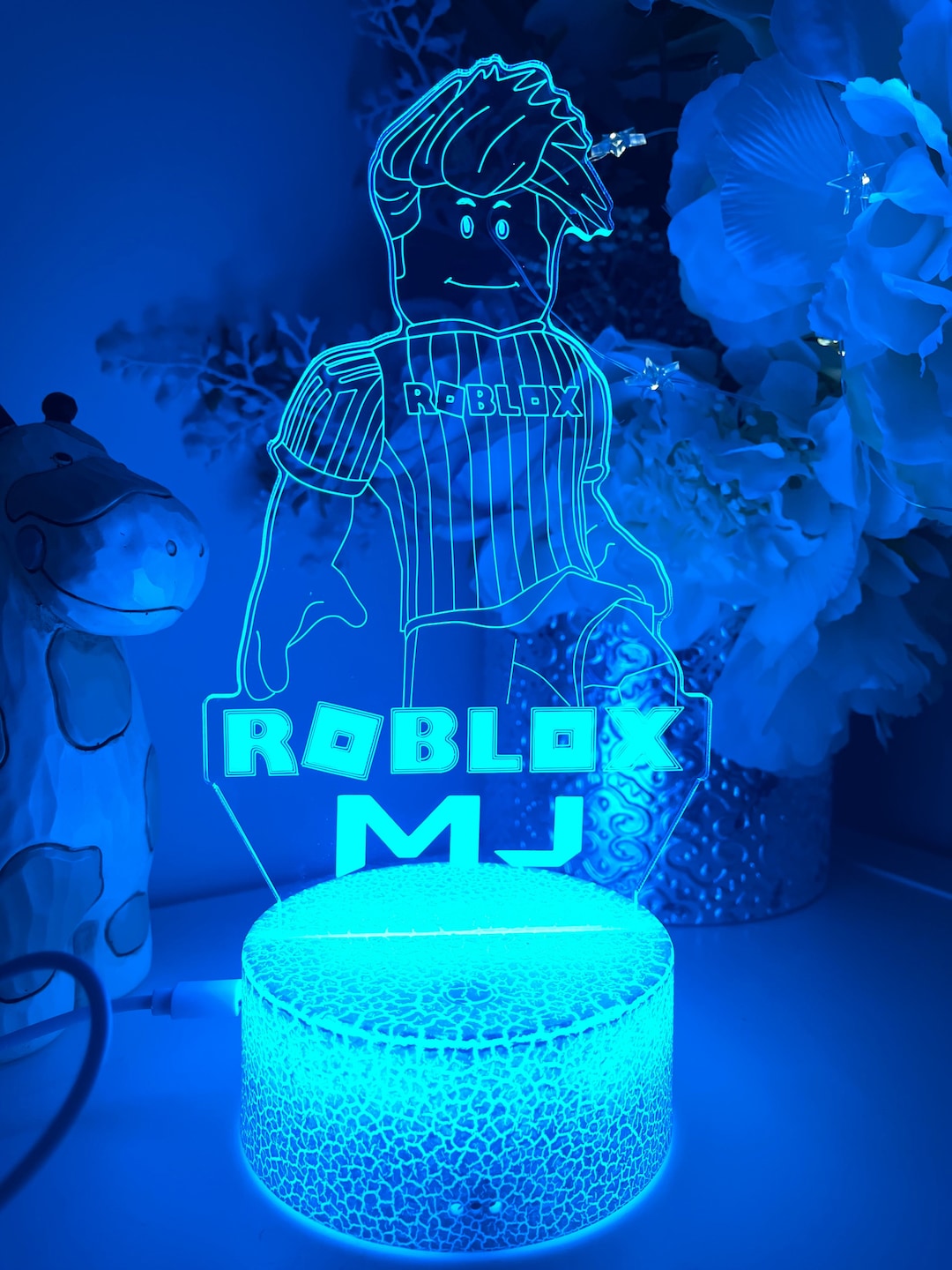 Personalised 3D Roblox Game |table Lamp|16 Colours Remote|birthday Gift ...