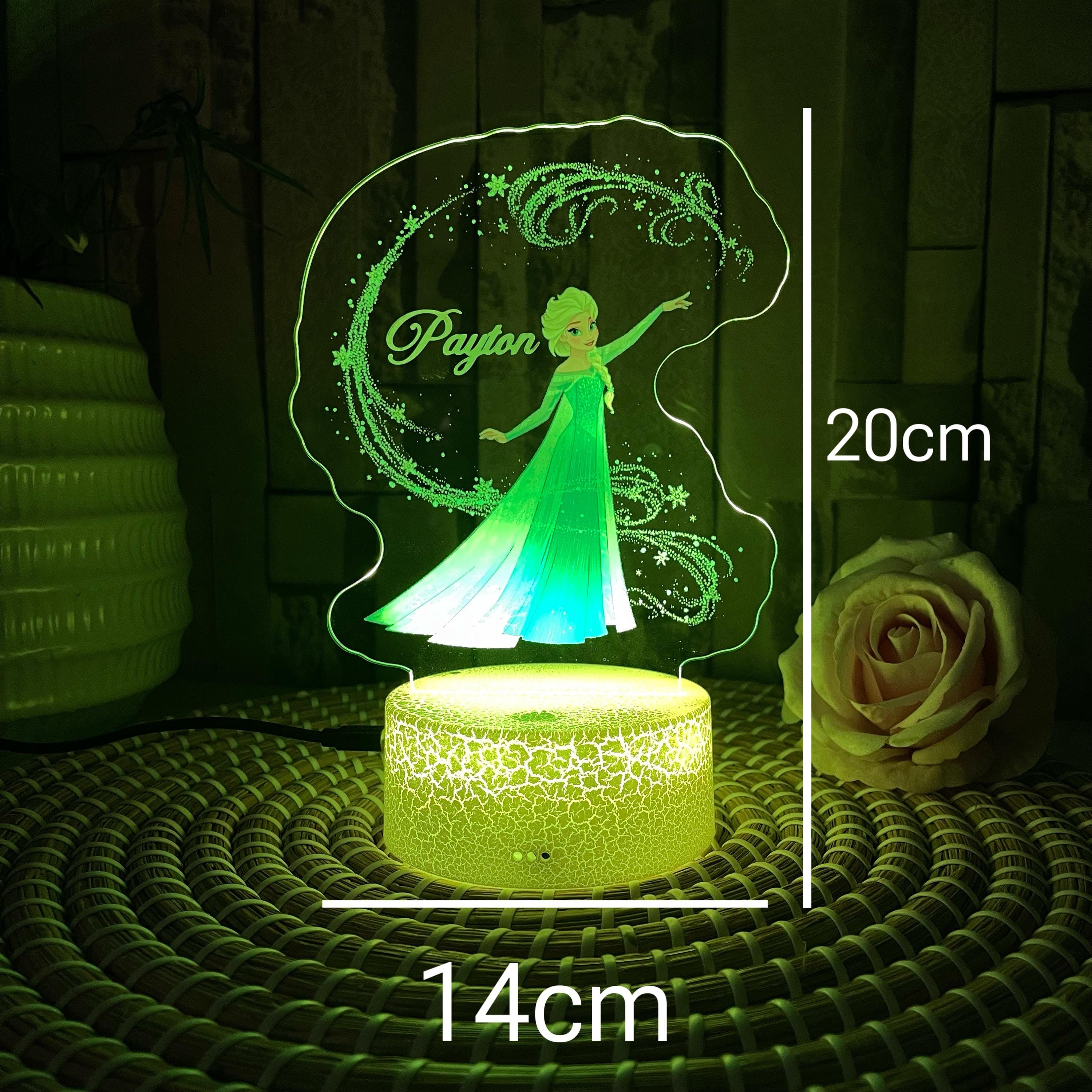 Personalised Elsa | Colourful Night Light/ Colours Change Remote ...