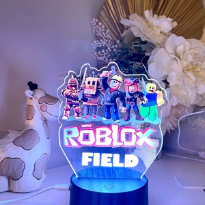 Personalized Roblox Night Light, 3D Acrylic, Color Changing Remote - Etsy