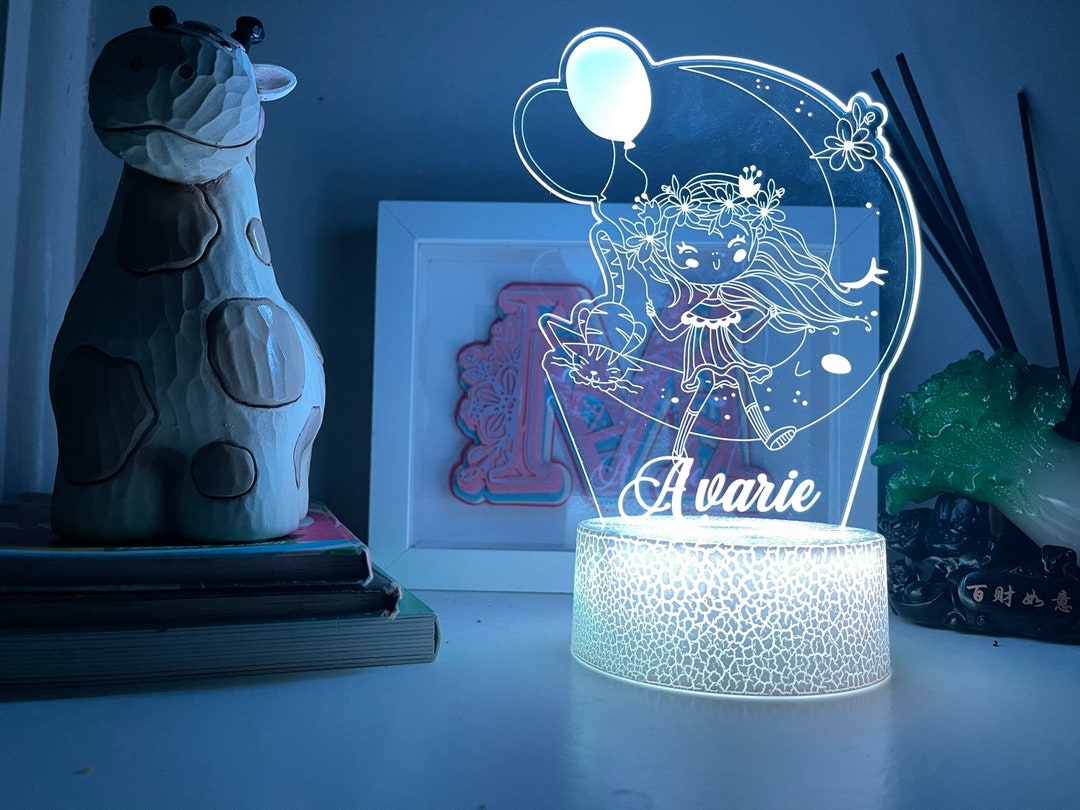 Personalised 3D Ballerina Girl |table Lamp|16 Colours Remote|birthday ...