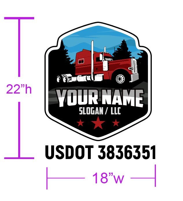 Custom US DOT Trucking Decal Stickers Custom Truck Decal (tow Truck ...