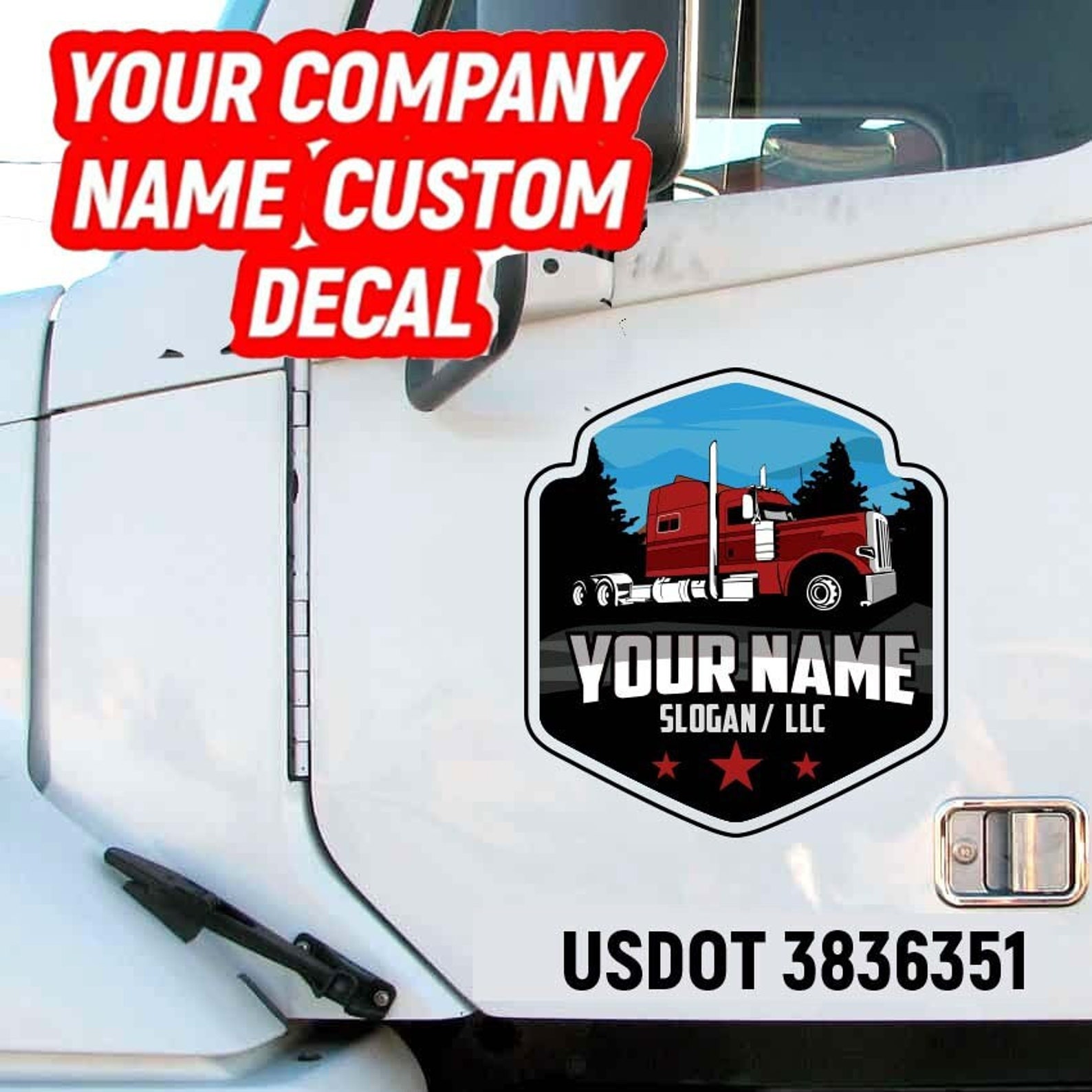 Custom US DOT Trucking Decal Stickers Custom Truck Decal (tow Truck ...